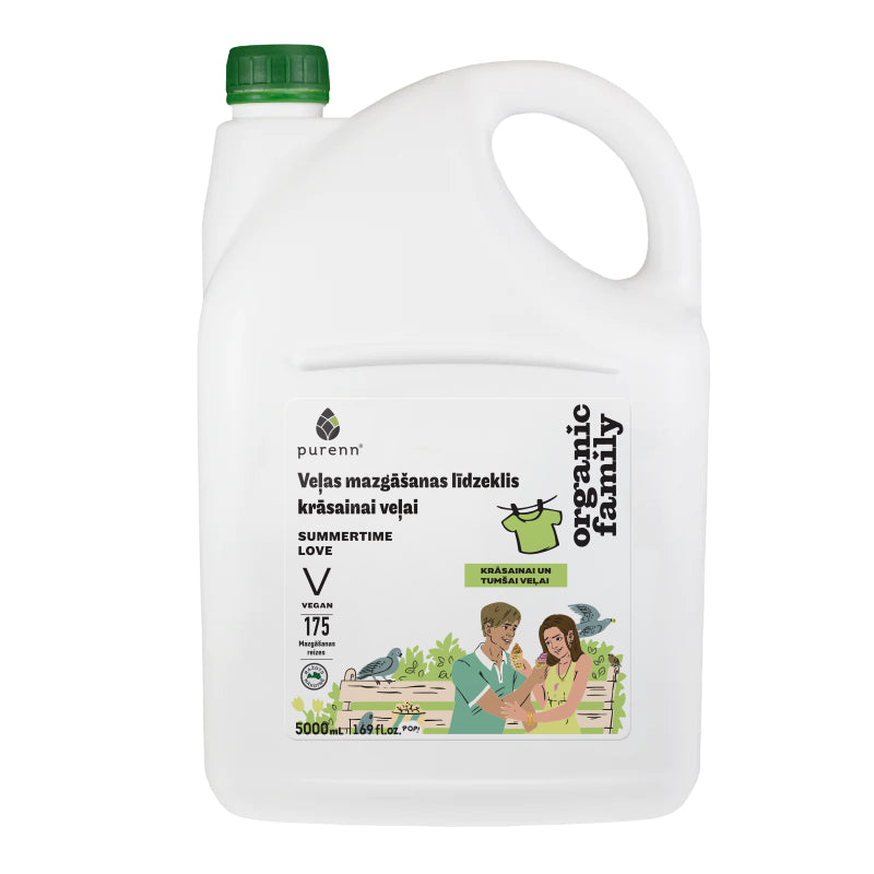 Laundry detergent for colored laundry. Summertime Love 5L – Purenn